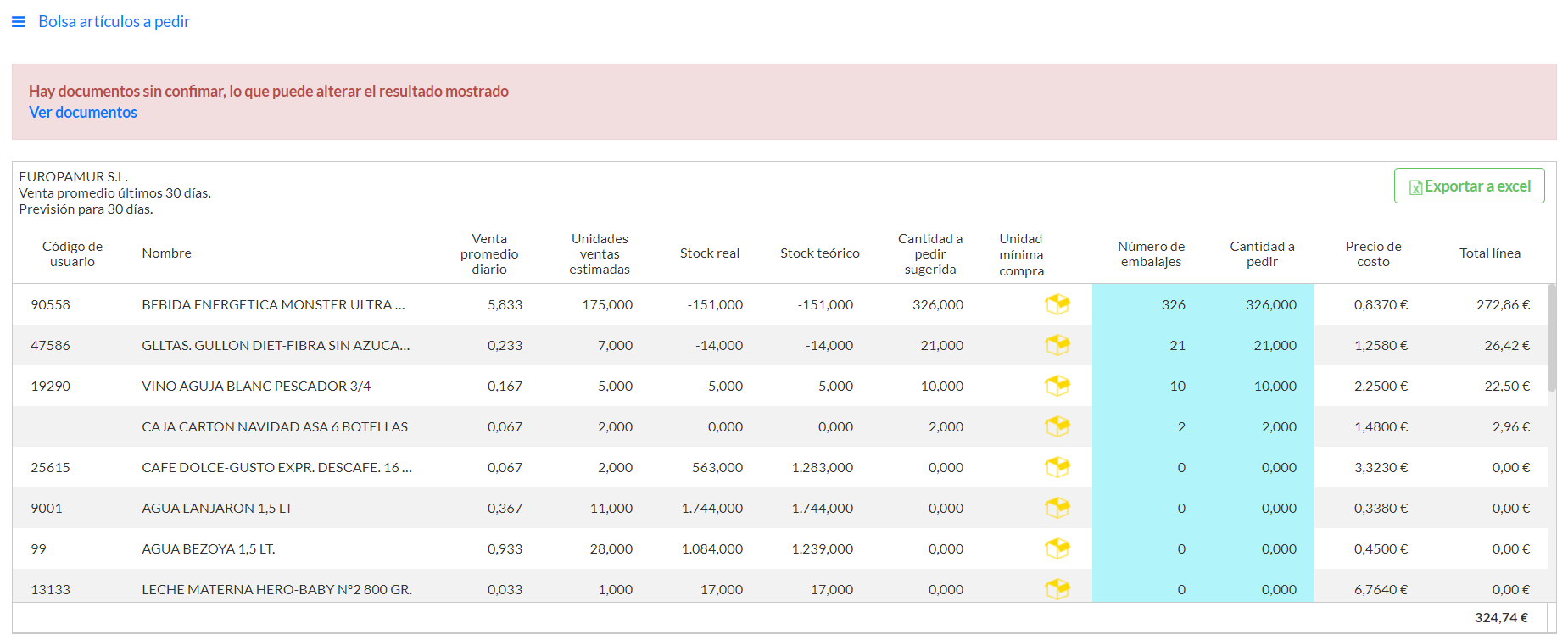 GESTOR DE COMPRAS PROMEDIO Y PRONÓSTICO DE VENTAS SIMPLE – Blog ayuda ...